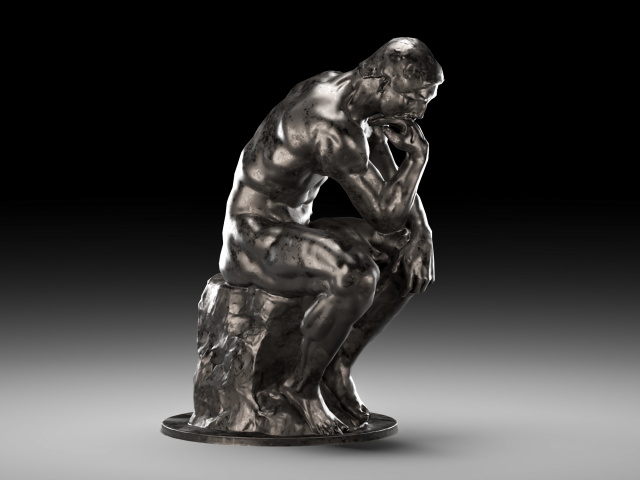The Thinker 3D Model in Miscellaneous 3DExport