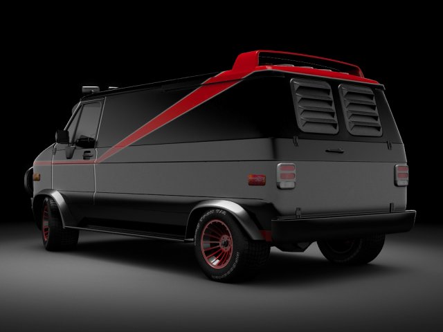 ateam gmc van 3D Model in Van and Minivan 3DExport