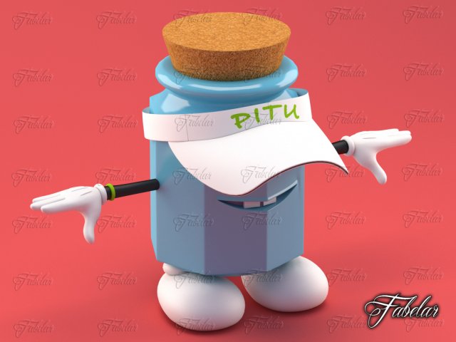 pitu 3D Model in Cartoon 3DExport