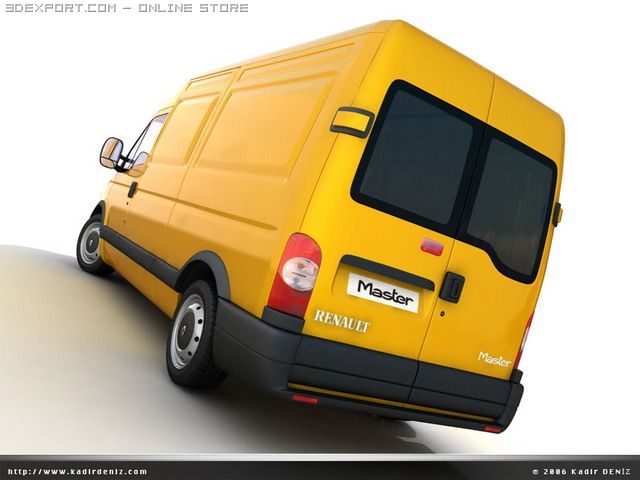 renault master 3D Model in Parts of auto 3DExport