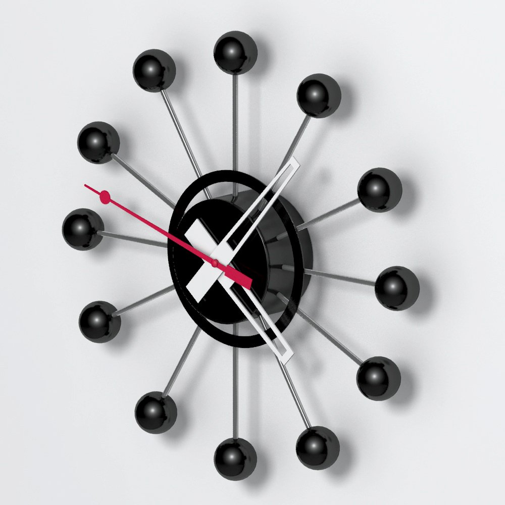 Ball Clock 3D Model in Architectural Interiors 3DExport