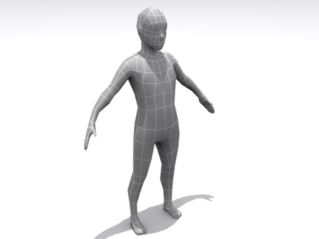 young boy base 3D Model in Child 3DExport