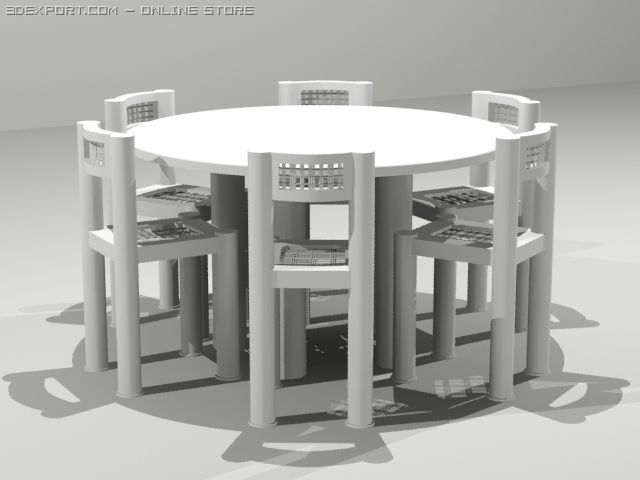 dining table 3D Model in Table 3DExport