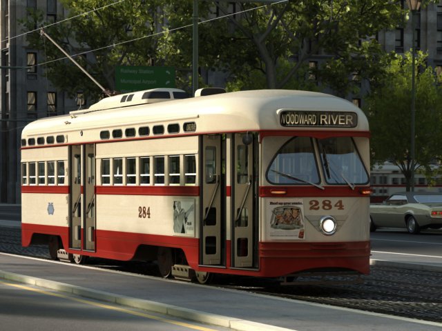 pcc streetcar 1945 3D Model in Train 3DExport