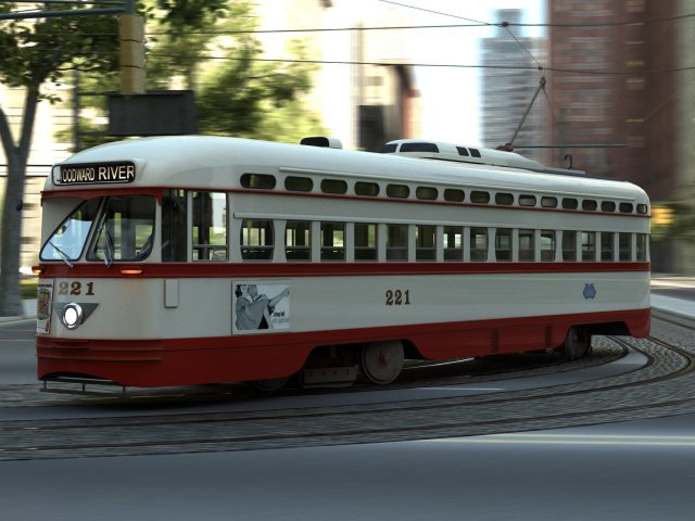 pcc streetcar 1945 3D Model in Train 3DExport