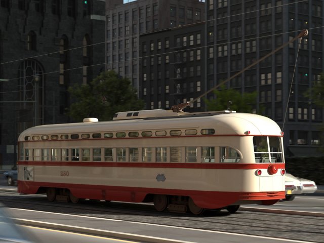 pcc streetcar 1945 3D Model in Train 3DExport