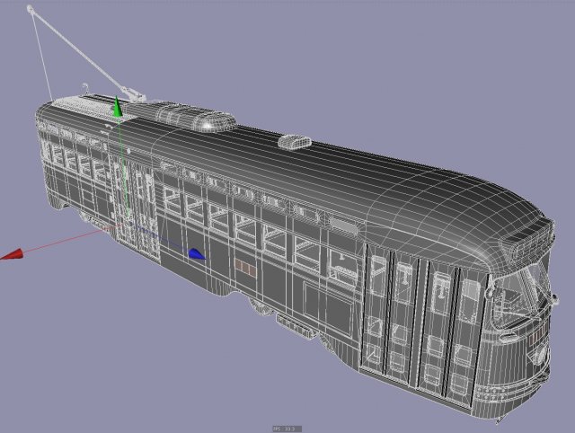 pcc streetcar 1945 3D Model in Train 3DExport