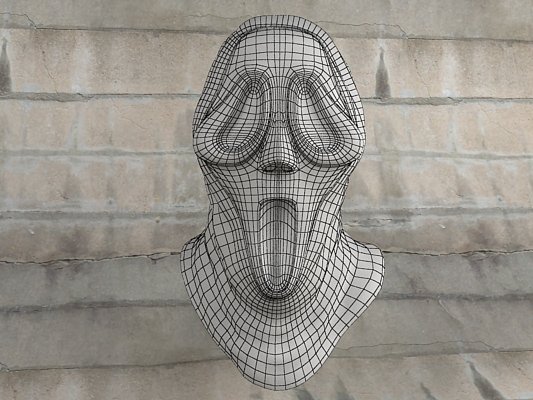 scream mask 3D Model in Clothing 3DExport