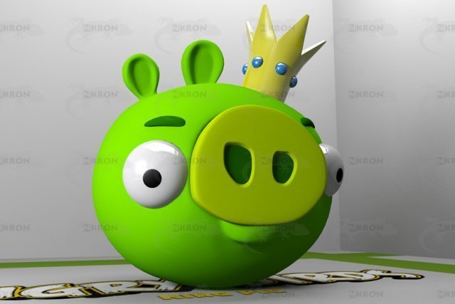 king pig - angry birds 3D Model in Pig 3DExport