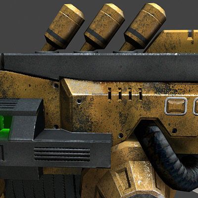acid rifle 3D Model in Armor 3DExport