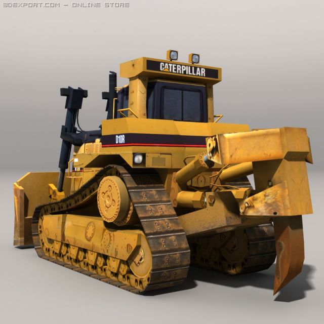Bulldozer d10r 3D Model in Machines 3DExport