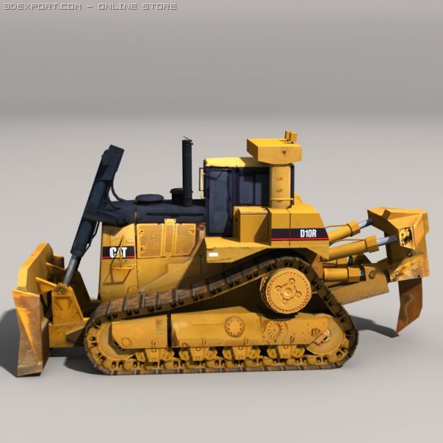 Bulldozer d10r 3D Model in Machines 3DExport