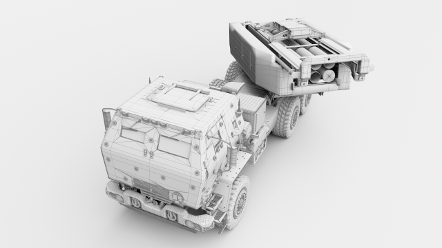 M142 HIMARS multiple rocket launcher 3D Model in Artillery 3DExport