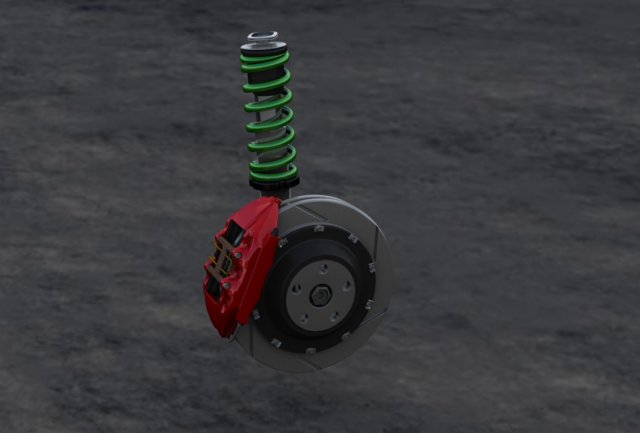 front suspension 3D Model in Parts of auto 3DExport