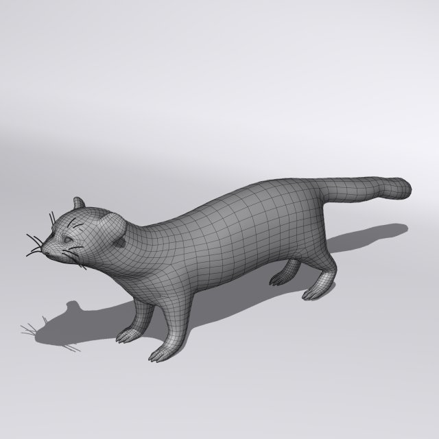 weasel 3D Model in Other 3DExport