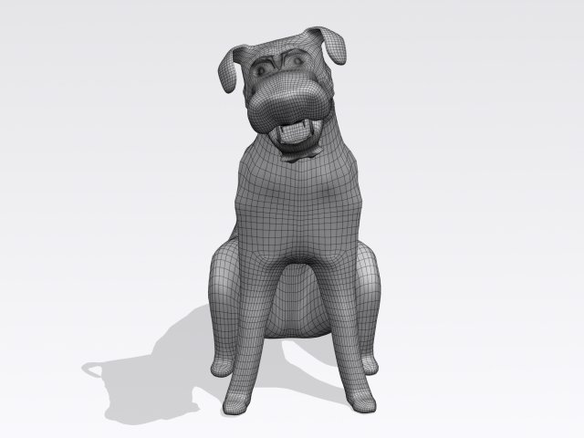sitting dog 3D Model in Dog 3DExport
