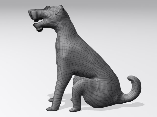 sitting dog 3D Model in Dog 3DExport