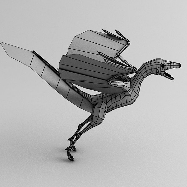 Archaeopteryx 3D Model in Dinosaur 3DExport