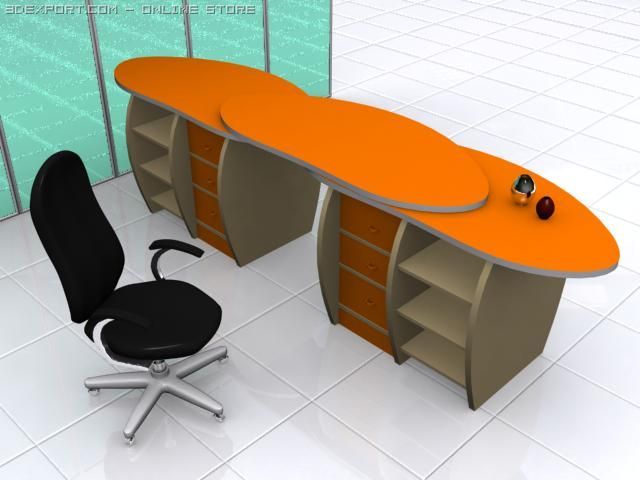 computer table 3D Model in Table 3DExport