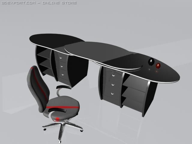 computer table 3D Model in Table 3DExport