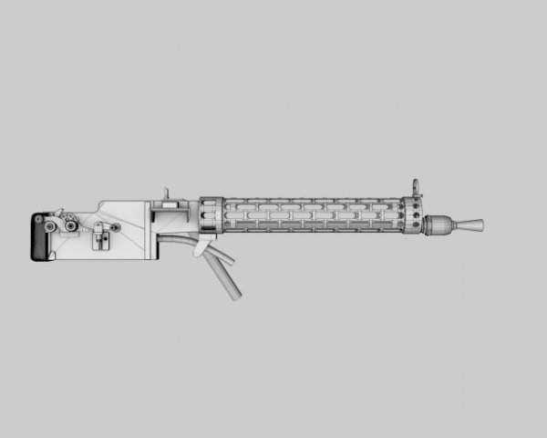 The Spandau LMG 0815 3D Model in Machine Gun 3DExport