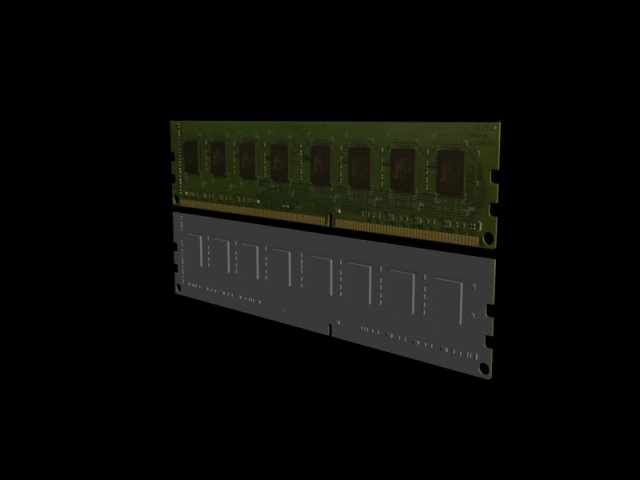 memory ddr3 3D Model in Computer 3DExport