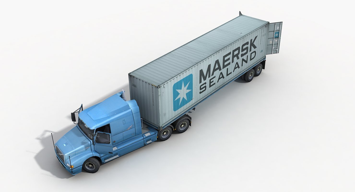 Container Truck 1 3D Model in Truck 3DExport