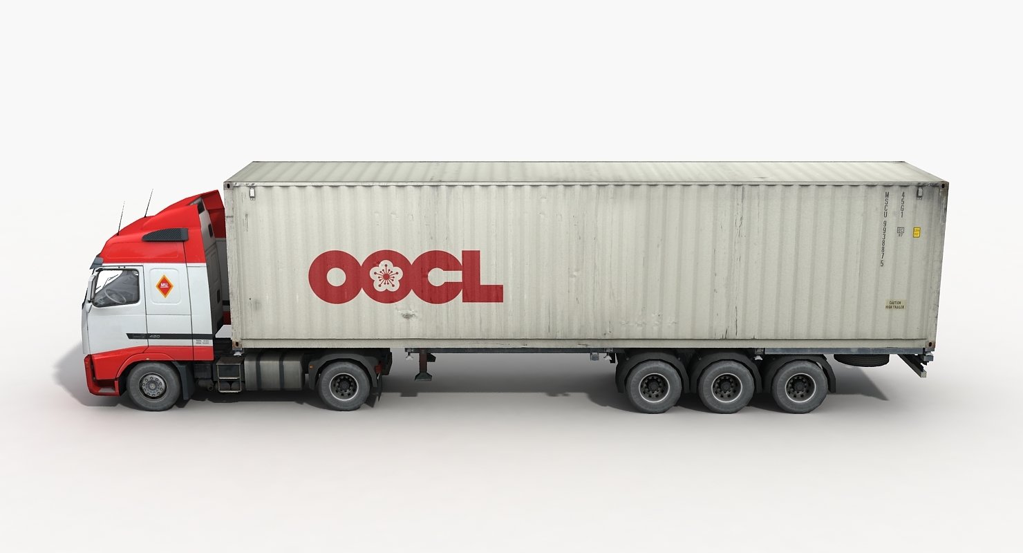 Container Truck 2 3D Model in Truck 3DExport
