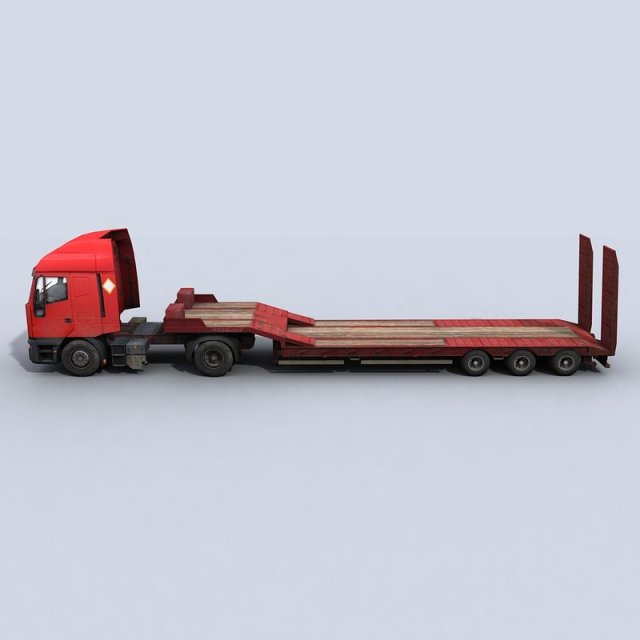transport truck 3 3D Model in Truck 3DExport