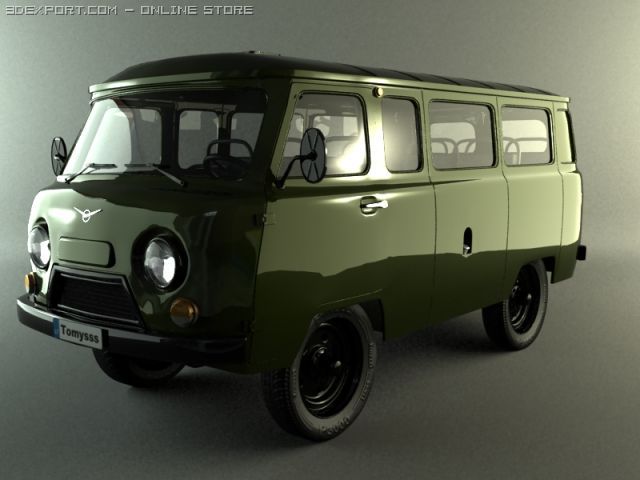 uaz bus 3D Model in Artillery 3DExport