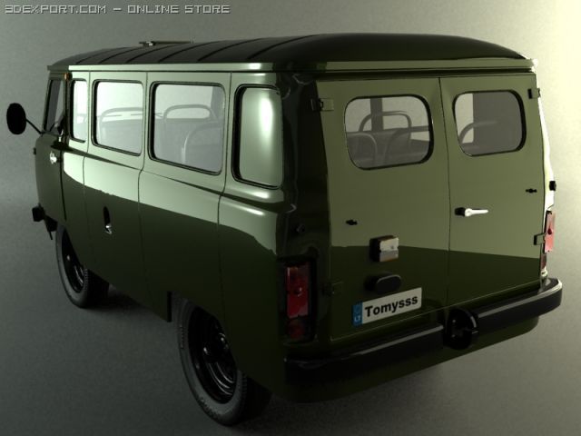 uaz bus 3D Model in Artillery 3DExport