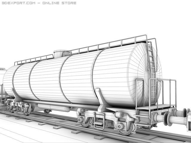 trainset 3D Model in Train 3DExport