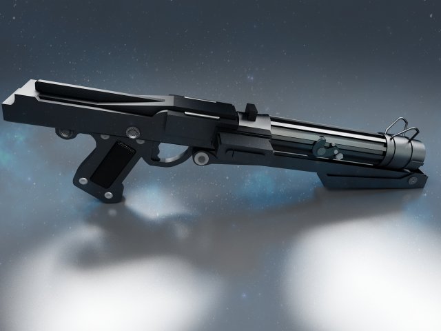 dc-15s blaster carbine 3D Model in SCI-FI 3DExport
