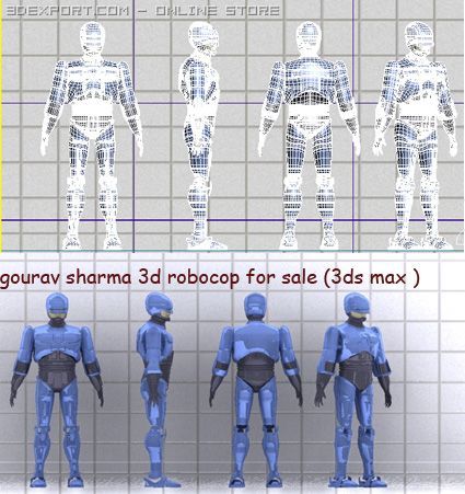 robocop 3D Model in Robot 3DExport