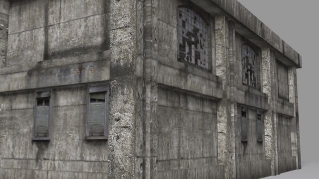 damaged building 3D Model in Construction 3DExport