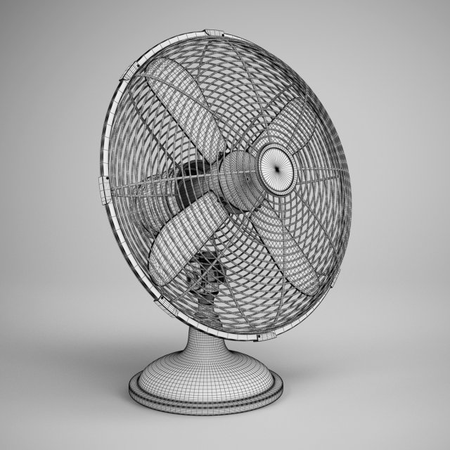 cgaxis desk fan 03 3D Model in Household Items 3DExport