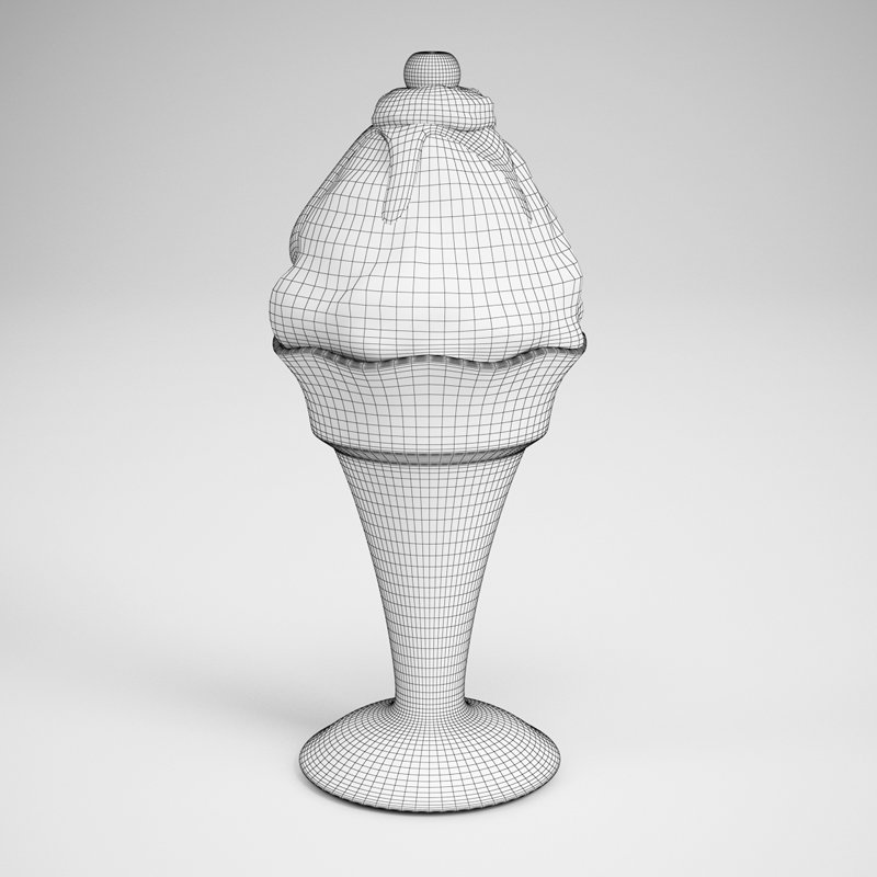 cgaxis ice cream sundae 16 3D Models in Sweets 3DExport