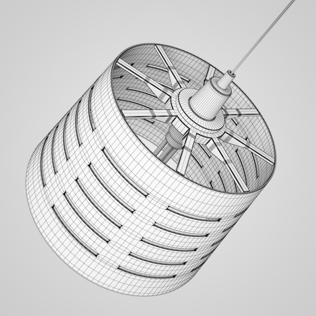 cgaxis chrome hanging lamp 01 3D Model in Ceiling Lights 3DExport