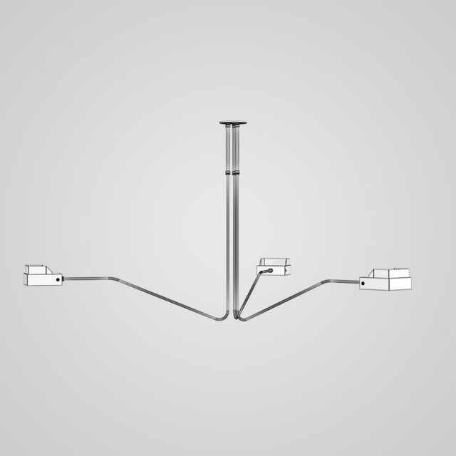 cgaxis triple ceiling lamp 12 3D Model in Ceiling Lights 3DExport