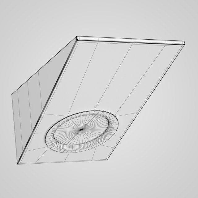 cgaxis single ceilingwall halogen light 33 3D Model in Ceiling Lights ...