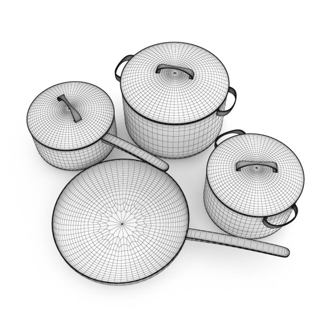 cooking set 3D Model in Cookware Tools 3DExport