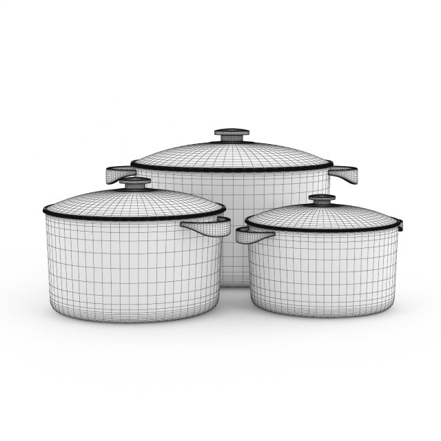 cooking set 3D Model in Cookware Tools 3DExport