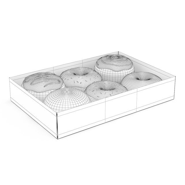 donuts in box 3D Model in Miscellaneous 3DExport