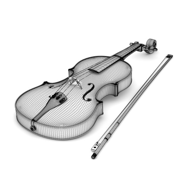 violin 3D Model in Other 3DExport