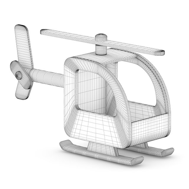 wooden helicopter toy 3D Model in Toys 3DExport