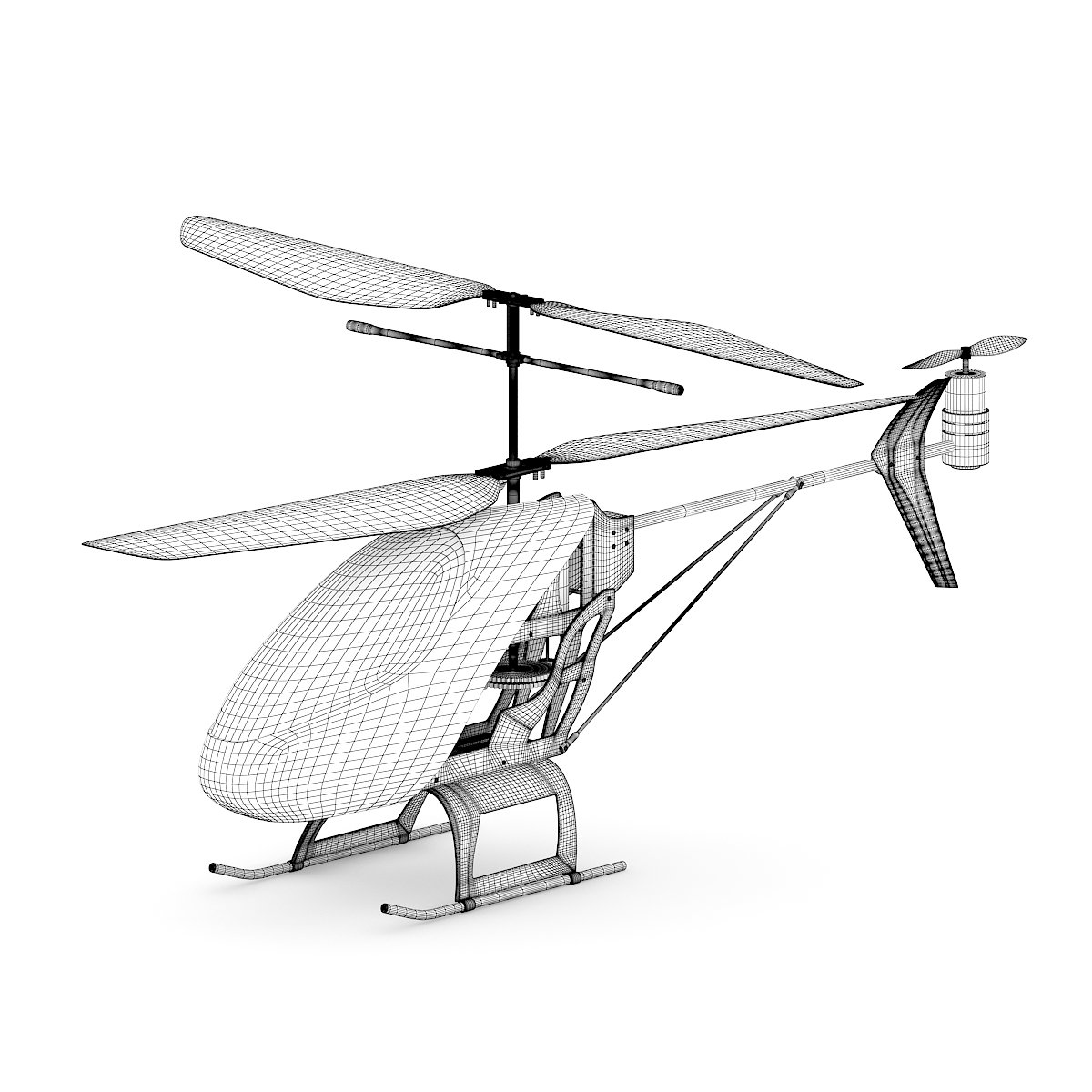 RC Helicopter 3D Model in Toys 3DExport