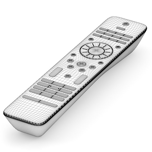 tv remote control 2 3D Model in Video 3DExport