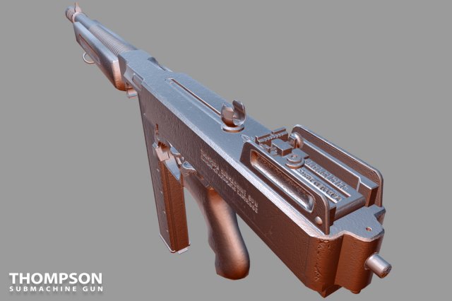 thompson 3D Model in Submachine Guns 3DExport