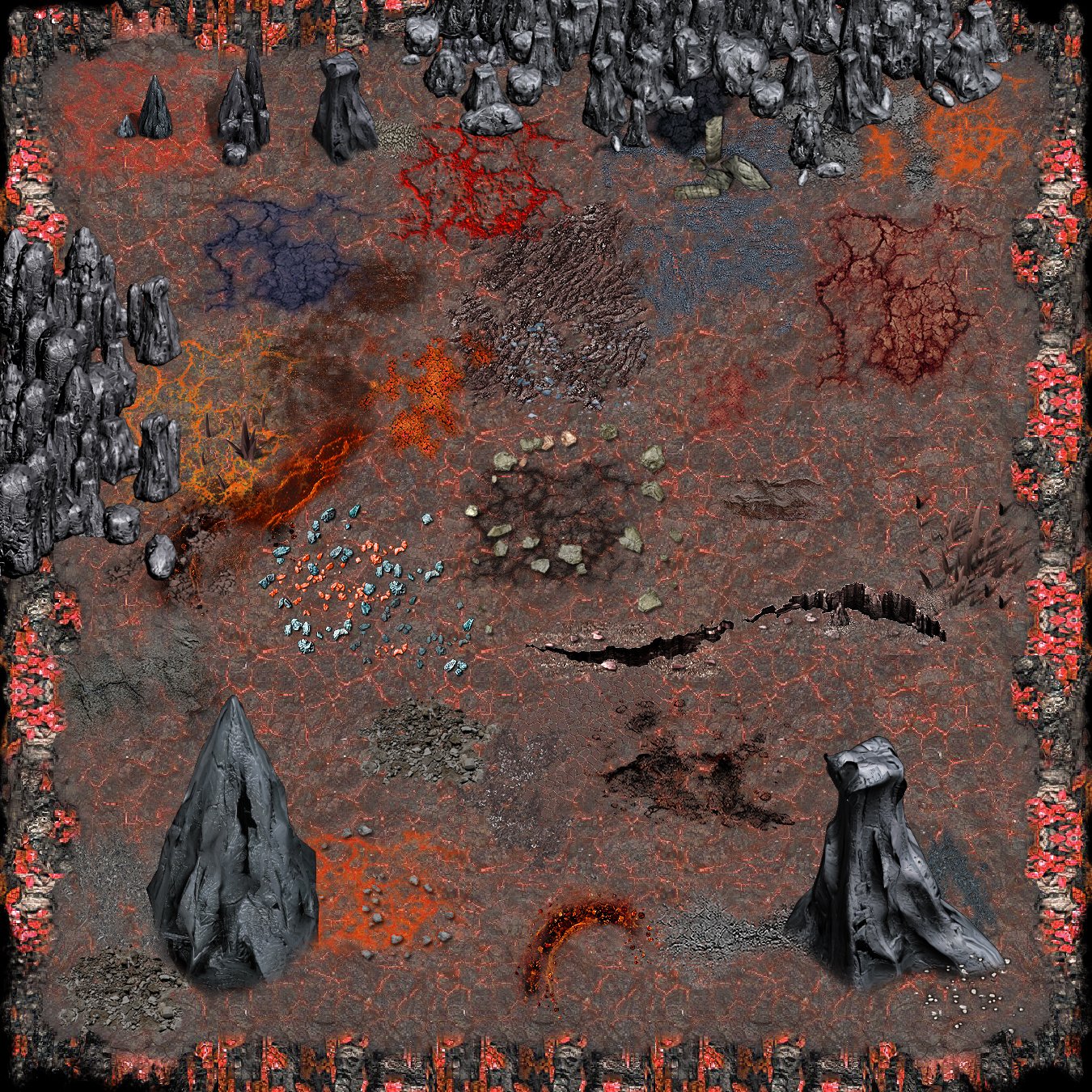 lava game backgrounds tiles and decals 3D Assets in Game Assets 3DExport