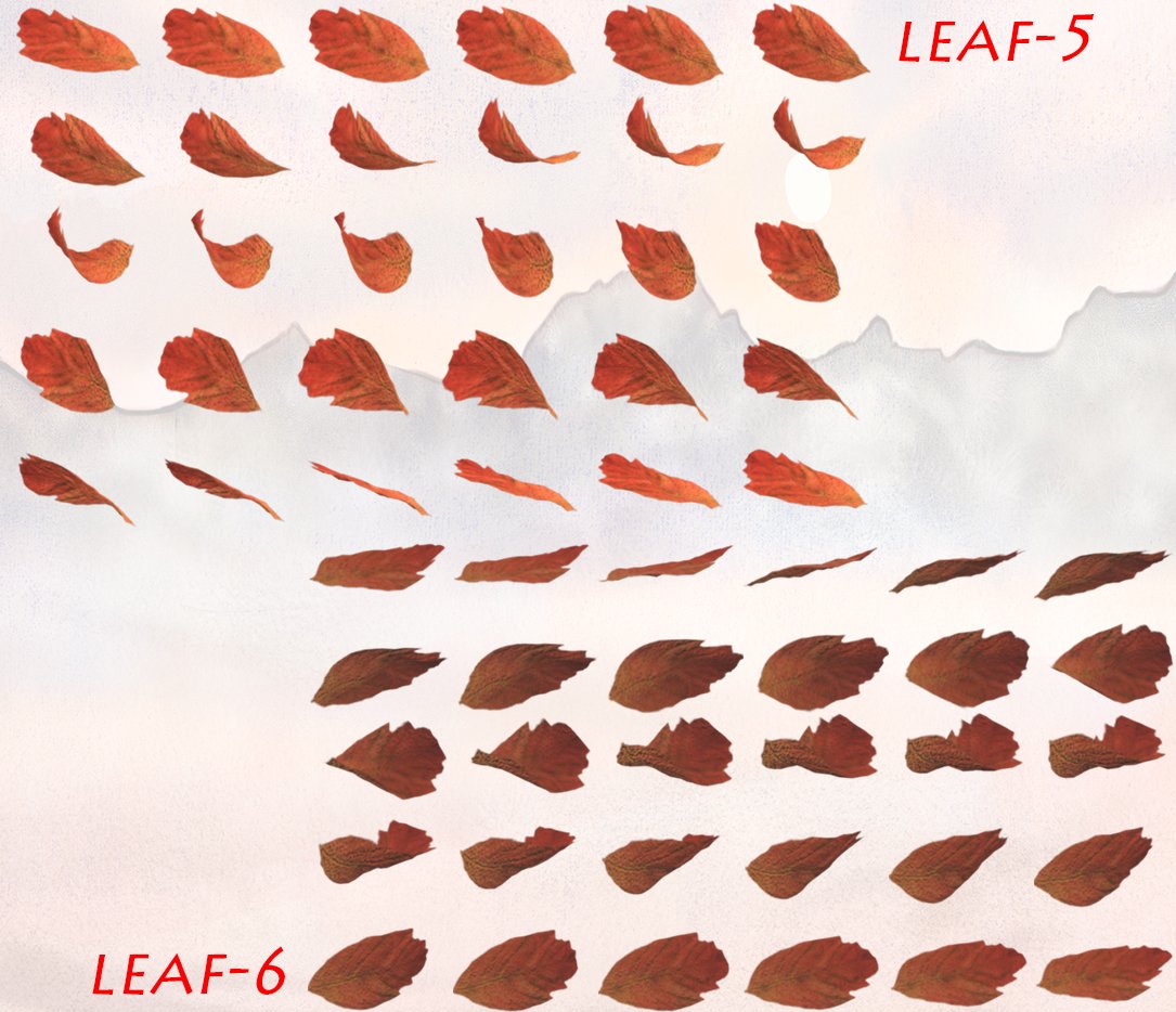 2d leaves 3D Assets in Game Assets 3DExport